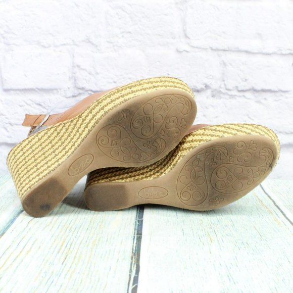 B.O.C | Shoes | Boc Brown Leather Slip On Adjustable Slingback Casual ...